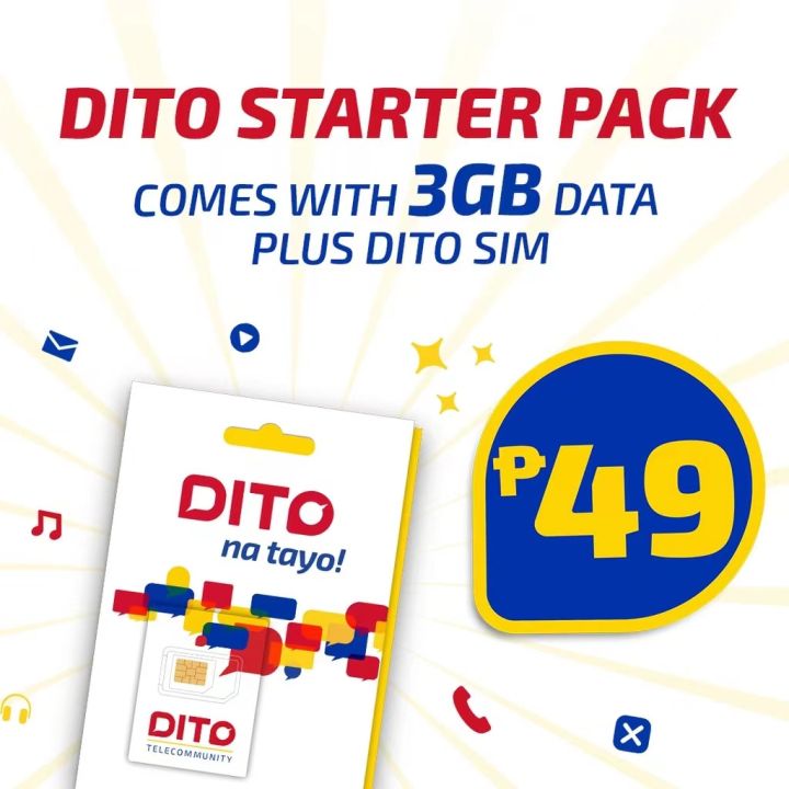 5G DITO SIM card with 3GB data,unlimited DITO-to-DITO calls and texts ...