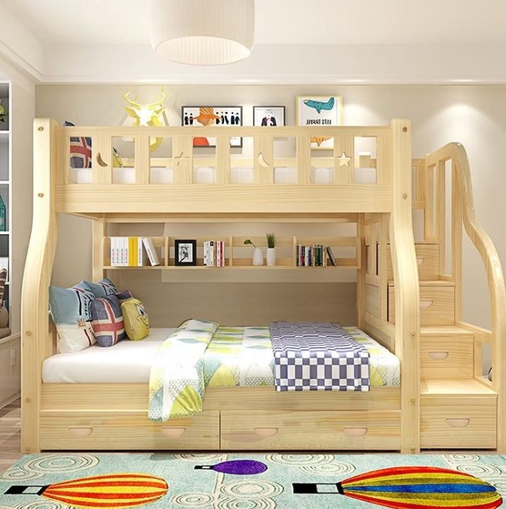 "Leak price" all solid wood children's bed bunk bed pine double bed high and low bed mother and ...