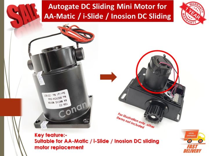 Autogate DC Sliding Mini Motor for AA-Matic / i-Slide / Inosion DC ...