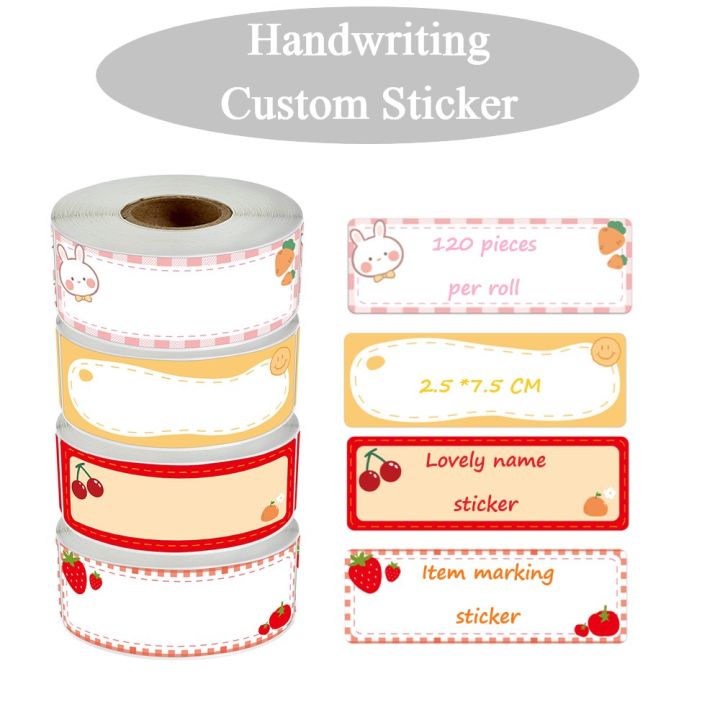 120 pieces Handwritten custom stickers Cute name stickers Item tag ...