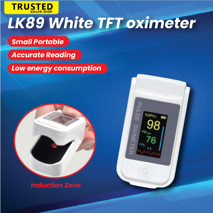 LK89 white TFT oximeter fingertip oximeter saturation pulse rate ...