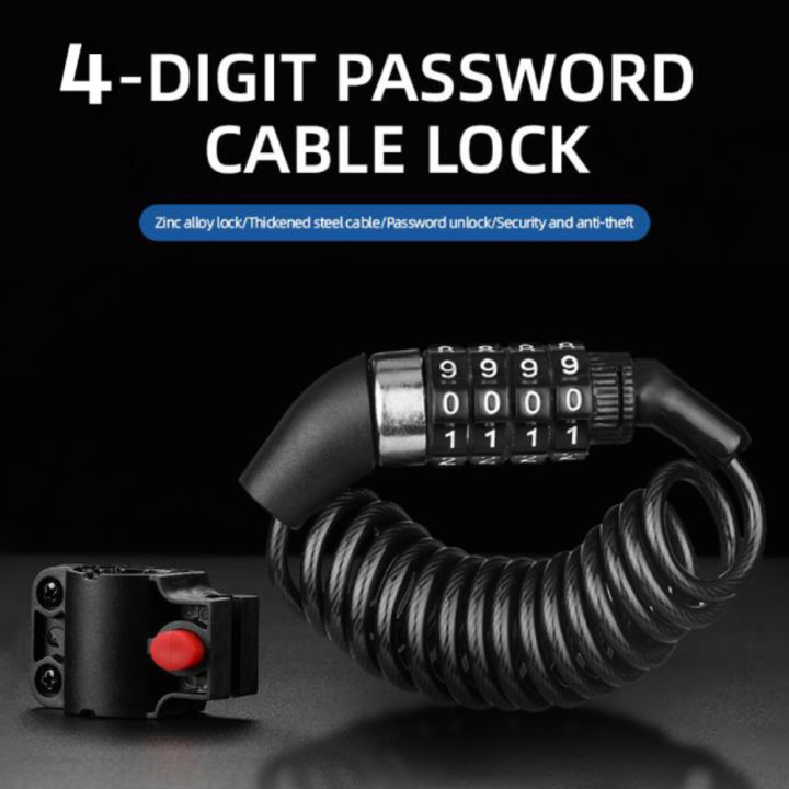 PROFESSPORT 4-position Lock Anti-theft Bike Code Lock Black Cipher ...