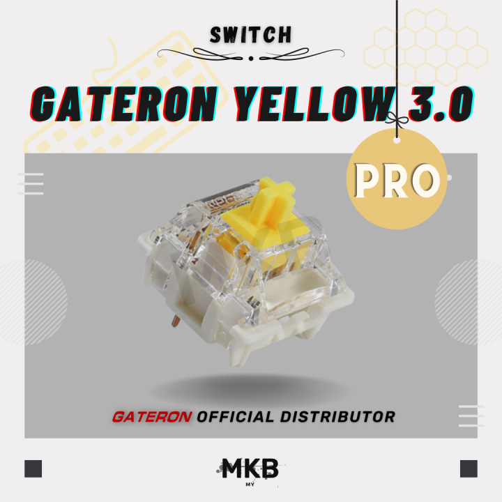 [READY STOCK] Gateron G PRO 3.0 Yellow Mechanical Switches Switch for ...