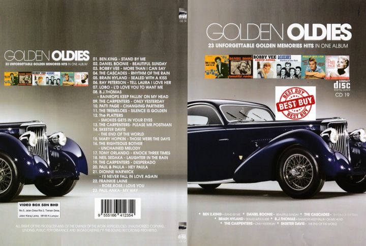 GOLDEN OLDIES - 23 UNFORGETTABLE GOLDEN MEMORIES HITS IN ONE ALBUM CD ...