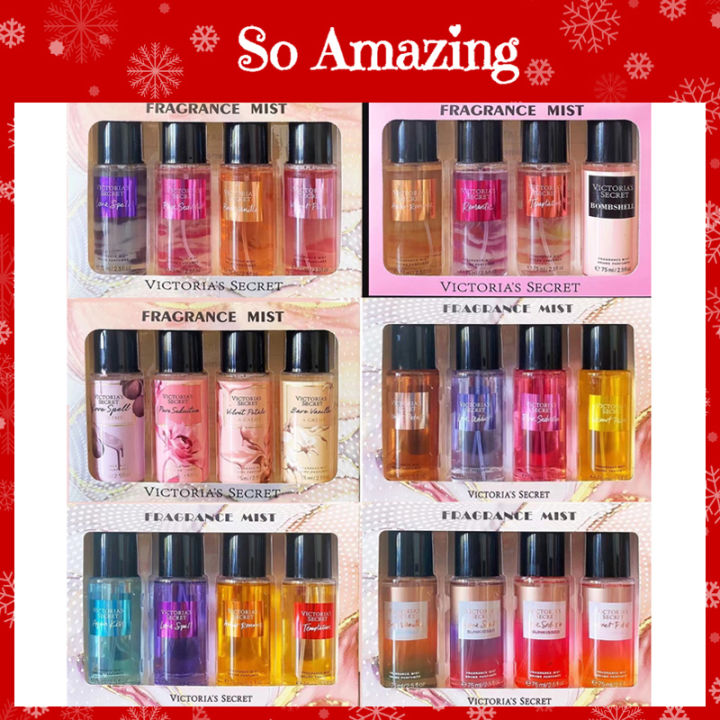VICTORIA’S SECRET Perfume Fragrance Mist Pabango Set 4in1 75mL*4 With ...