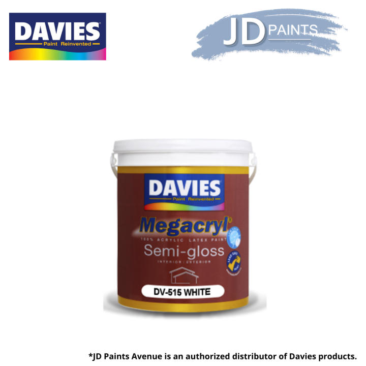 Davies Megacryl Semi Gloss Latex White Paint | Lazada PH