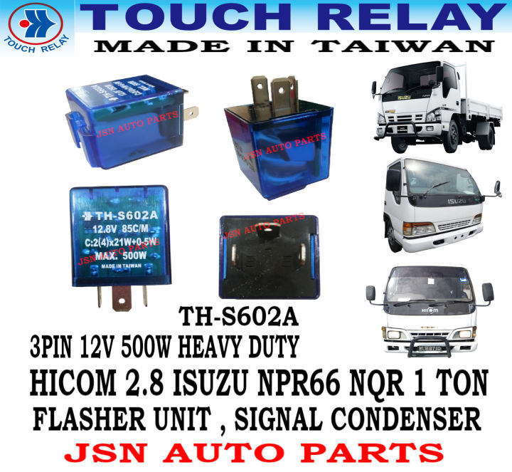 TH-S602A FLASHER UNIT SIGNAL CONDENSER3PIN 12V 500W HEAVY DUTY HICOM 2. ...