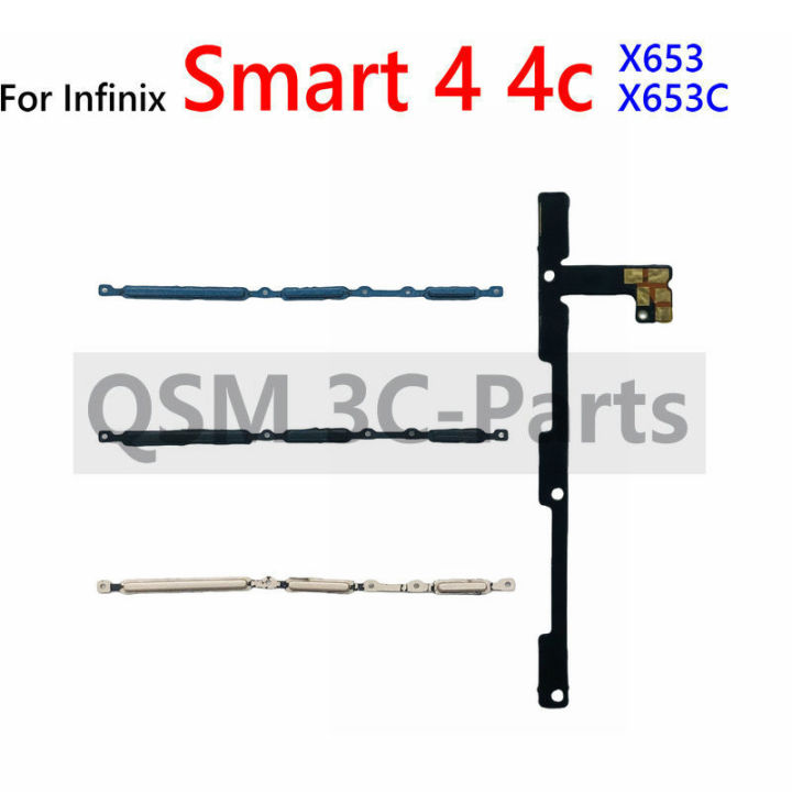 สำหรับ Infinix Smart 4 4C X653 X653C ปุ่มปรับระดับเสียงเปิดปุ่มสวิตช์ ...