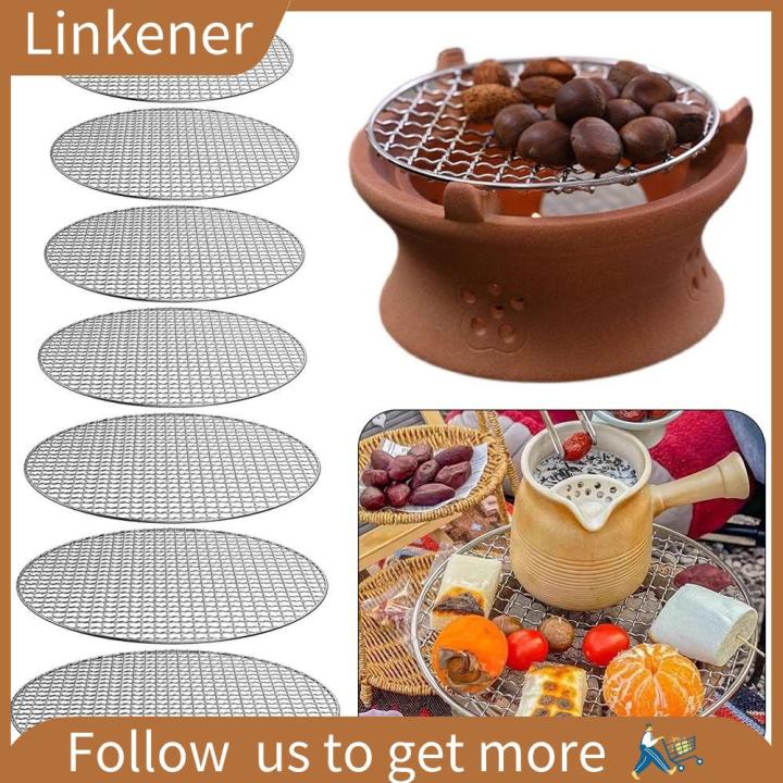 LINKENER Stainless Steel Grill Racks Nonstick Round Barbecue Net ...