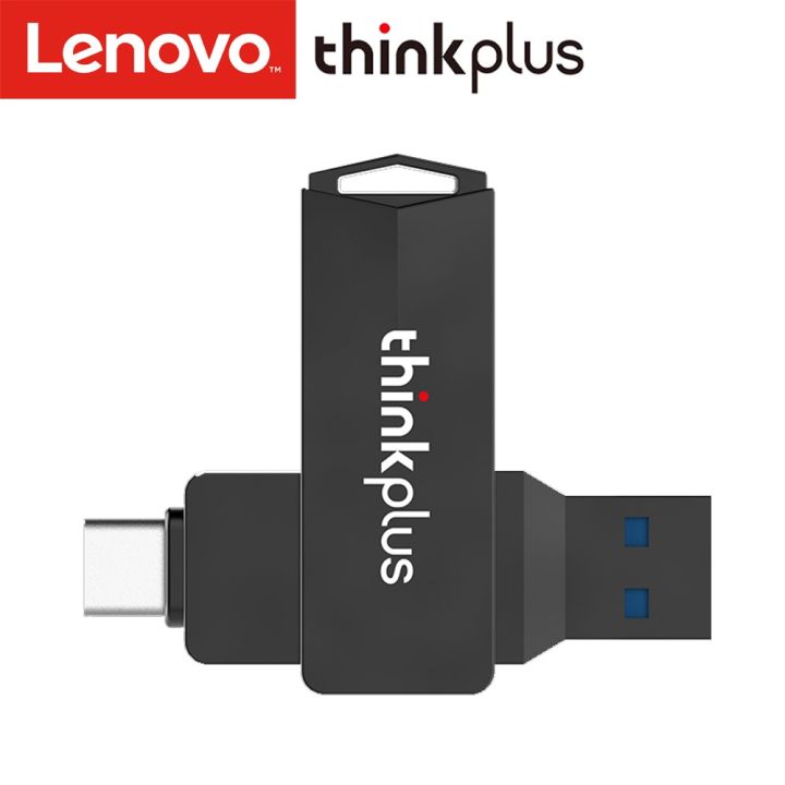 🌟HOT สุด thinkplus แฟลชไดร์ฟ Type C USB Flash Drive แฟลชไดรฟ์ USB 64GB USB3.0+Type-C Dualport ...