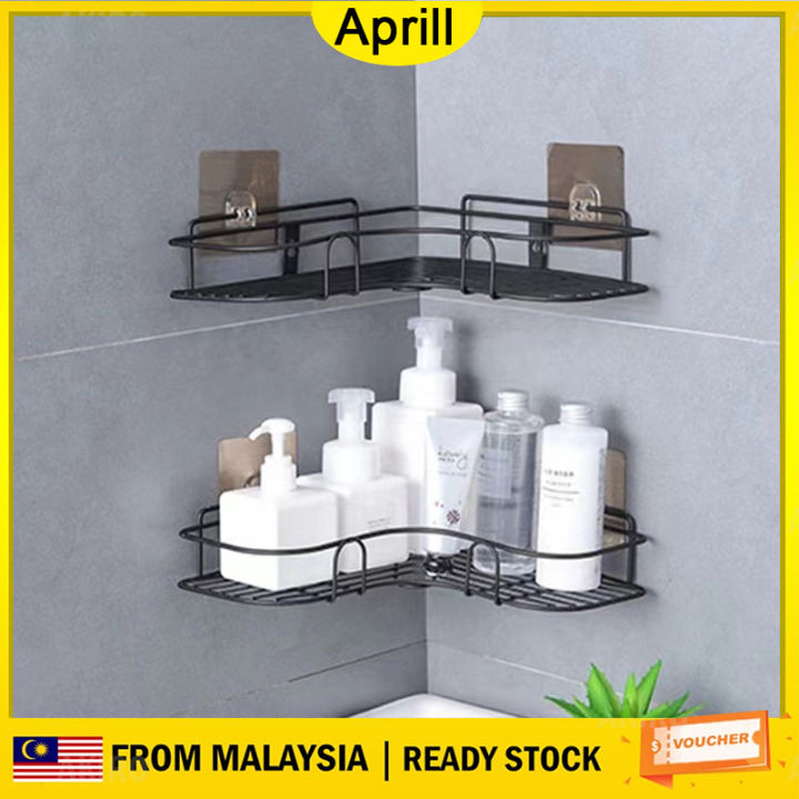 【delivery today】Toilet Rack Bathroom Storage Organizer Shower Rak Bilik ...