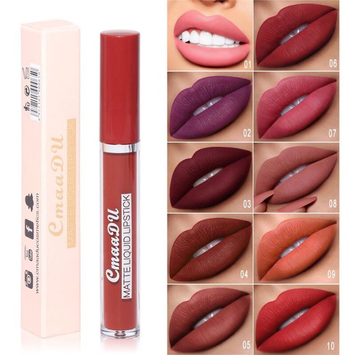CMAADU Matte Liquid Lipstick 10 Warna Melting Matte | Lazada Indonesia