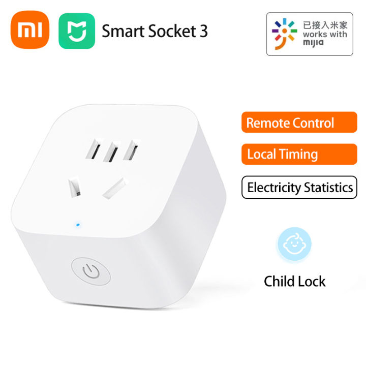 Xiaomi Mijia Smart Socket 3 Wifi Wireless Remote Control Soket Adapter ...
