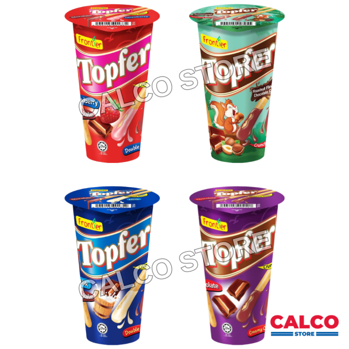 40g Frontier Topfer Crunchy Sticks Biscuit Chocolate / Hazelnut ...