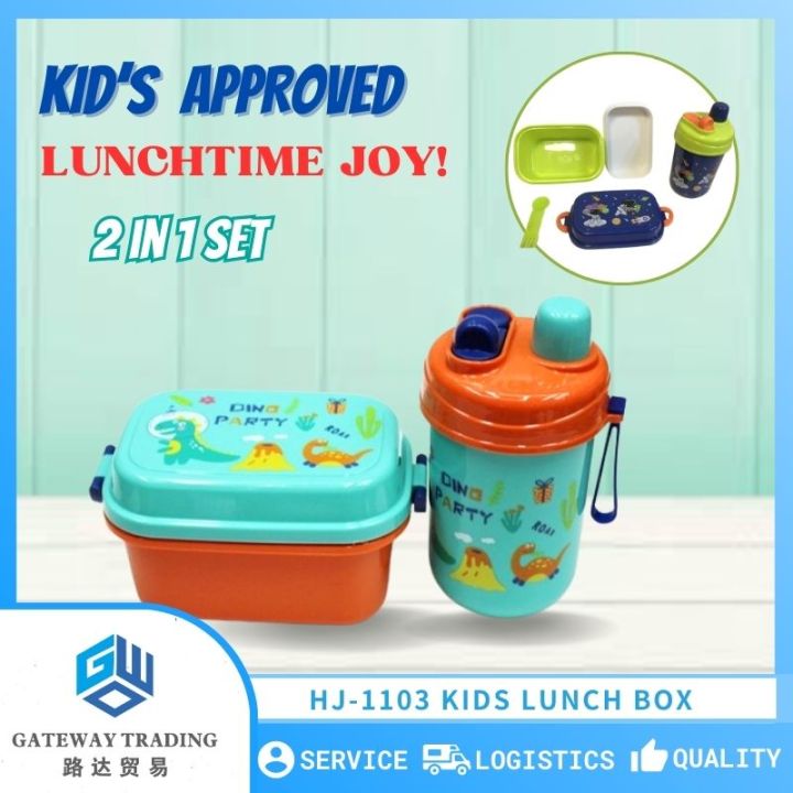 Kids Lunchbox With Tumbler for Girl and Boy Aesthetic Cartoon Design ...