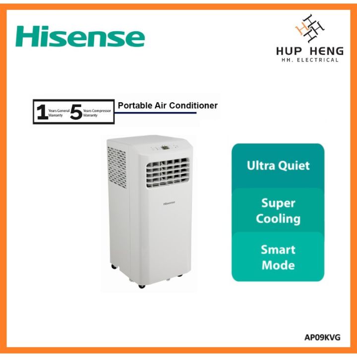 Hisense 1HP / 1.5HP Portable Air Conditioner AP09KVG / AP12NXG | Lazada PH