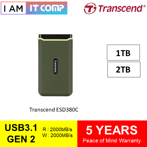 Transcend ESD380C USB 3.1 Gen 2 USB Type-C Portable SSD | Lazada