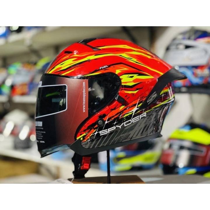 SPYDER FUEL S1 Open-Face Dual Visor Helmet + Free Clear Visor | Lazada PH