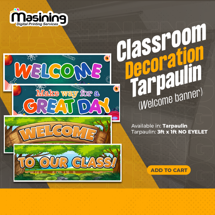 Welcome banner tarpaulin for classroom | Lazada PH
