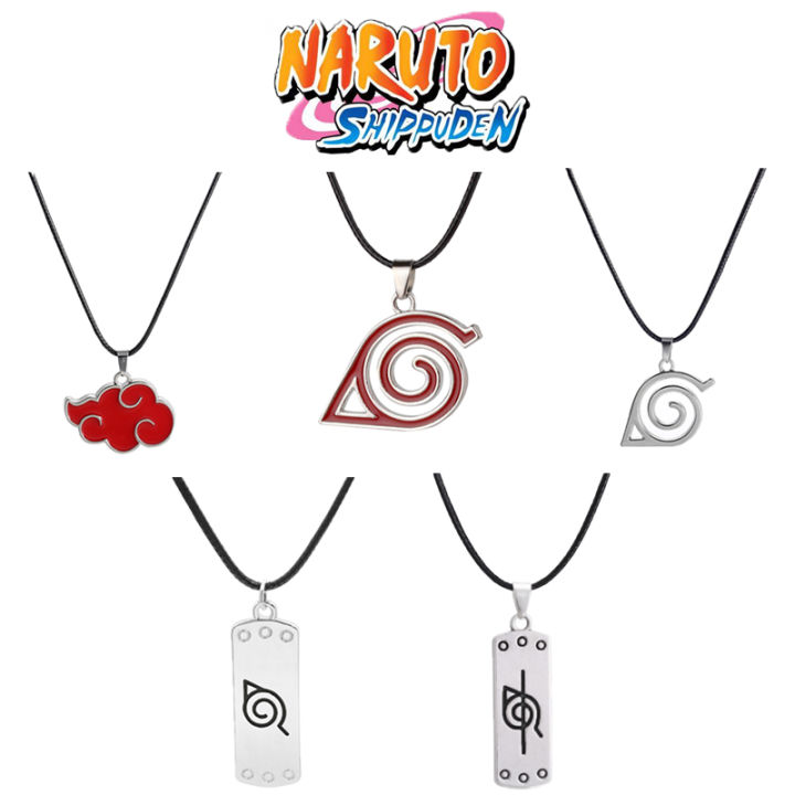 Anime Naruto Necklace Itachi Akatsuki Cloud Red Pendant Necklace Naruto ...