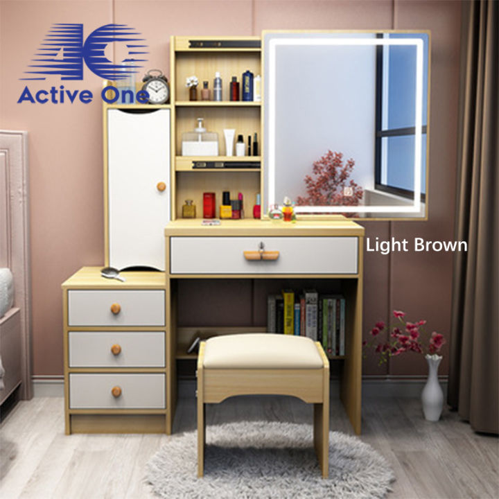 ACTIVEONE Multifunctional Bedroom Modern Dressing Table With Touch ...