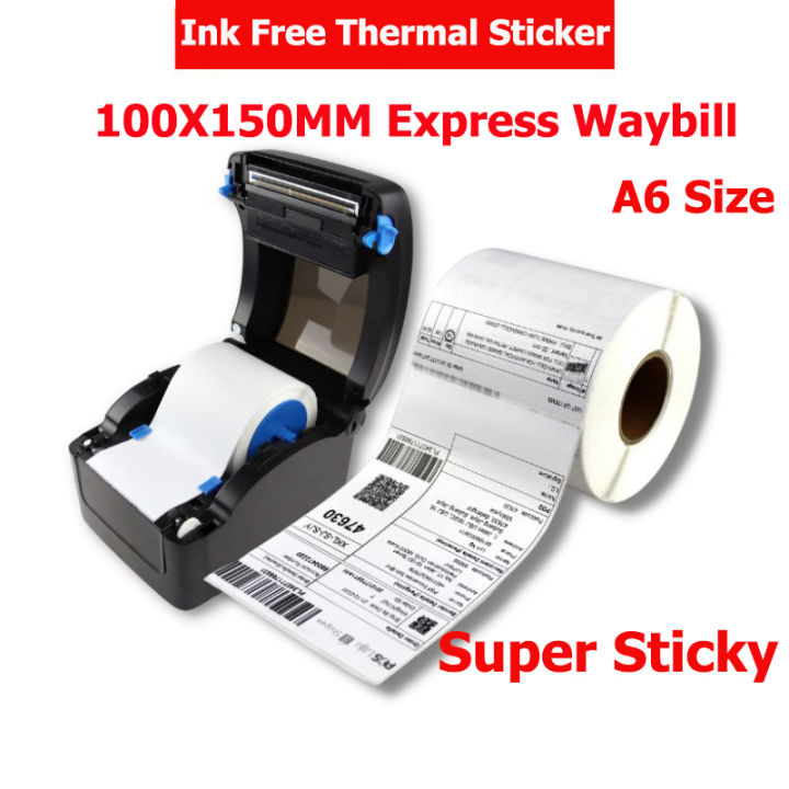 【Fast Shiping】A6 Thermal Waybill Sticker Paper 100*150mm Direct Thermal ...