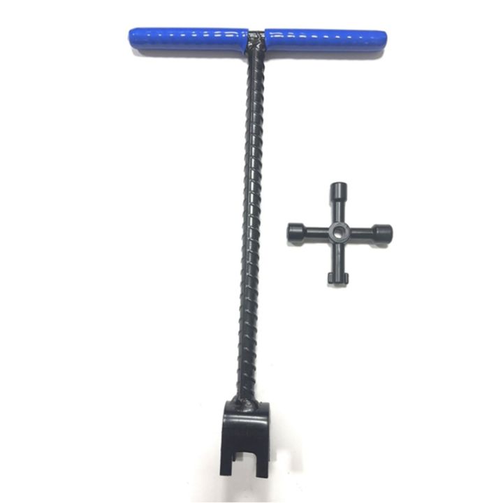 T-Type Water Meter Key Wrench, Heavy Duty Threaded Steel Water Valve ...