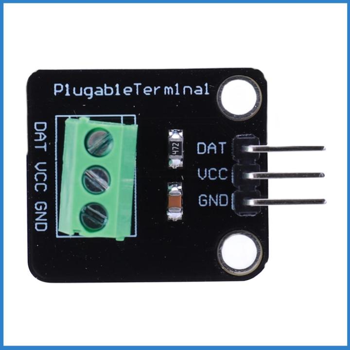 DS18B20 Temperature Sensor Plugable Terminal Adapter Temperature Sensor ...