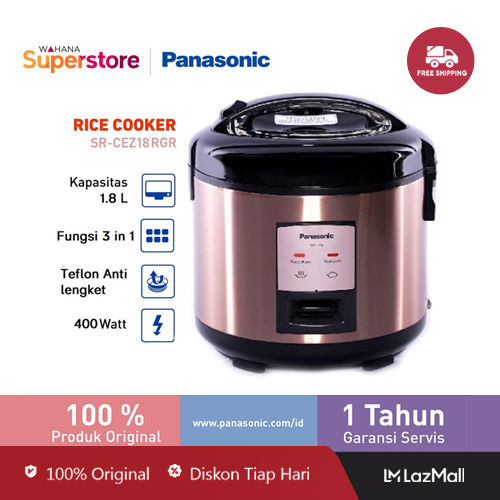 Panasonic Rice Cooker Magic Com 1.8 Liter - SRCEZ18RGR | SR-CEZ18RGR ...