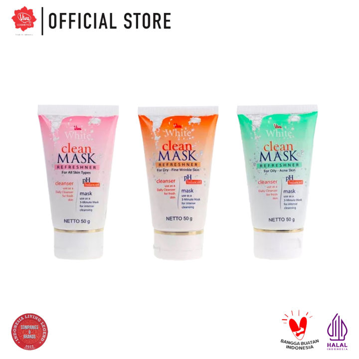 Viva White Clean & Mask for Oily - Acne Skin | Lazada Indonesia