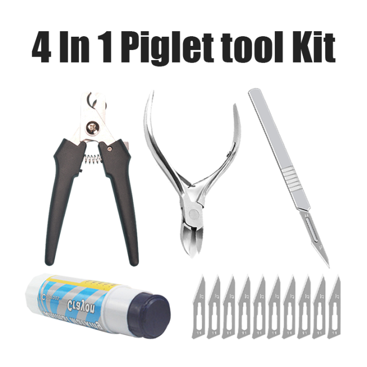 4 In 1 Piglet Tool Kit Crayon Marker＋Castration Cutter＋Teeth Cutter ...