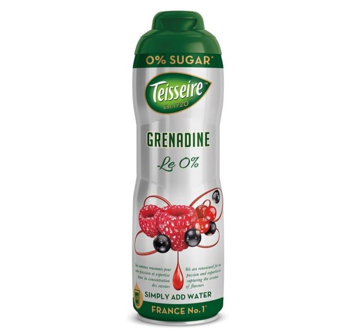 Teisseire Zero Sugar Grenadine Syrup เตสแซร์ ไซรัป เกรอนาดีน ไซรัป ...