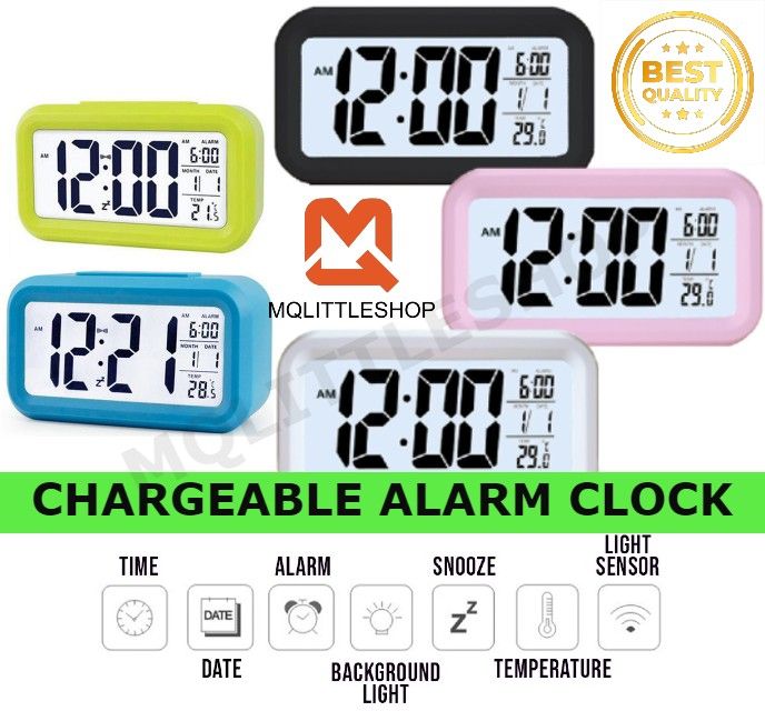 [MQLITTLESHOP] Smart Digital Electronic Snooze Alarm Table Desk Clock ...