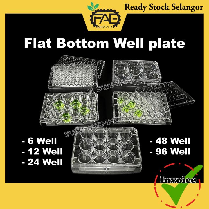 Flat Bottom Well Plate Cell Culture Cluster 6 12 24 48 96 Well 细菌培养板 ...