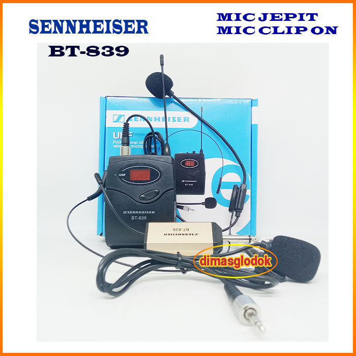 Microphone Clip On Sennheiser BT839 Mic Wireless Bando bt 389 Mik Jepit ...