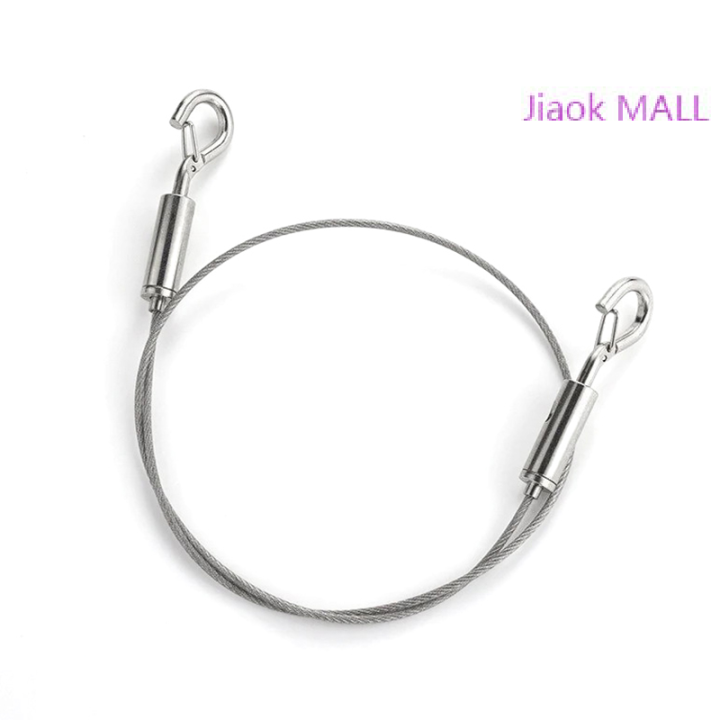 Jiaok MALL Adjustable Automatic Wire Rope Spring Hook Clothesline ...