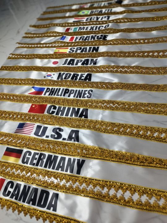 HABLON United Nations Sash For Kids and Adult Brazil USA Canada Germany ...