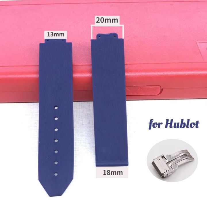 Watch Silicone Watch Strap For Hublot 13mm Vertical Stripe Multi-color ...