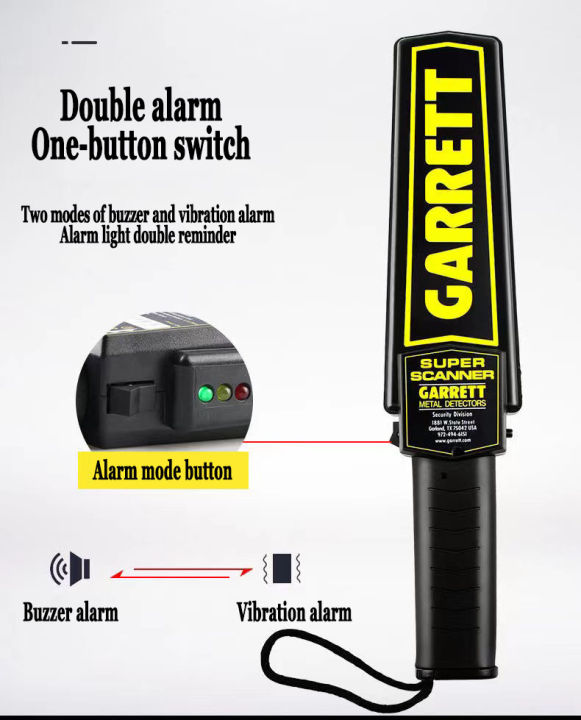 Handheld Metal Detector GARRETT High Sensitivity Airport Safety ...