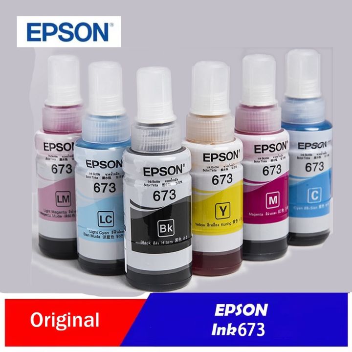 Genuine Epson 673 Original Ink Bottle 1set 6 color for L800 L805 L810 ...