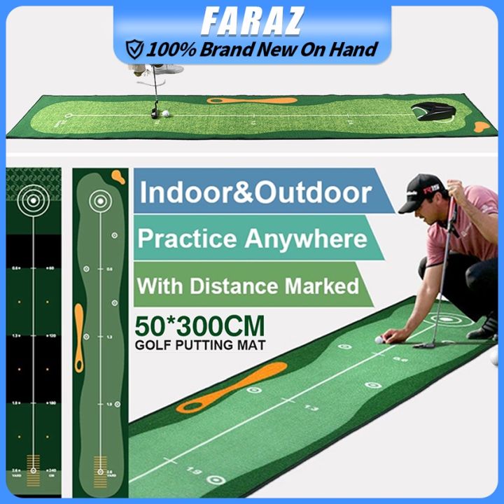 Portable 3M Indoor Golf Putting Mat Trainer 6cm Hole Dia. Golf Practice ...