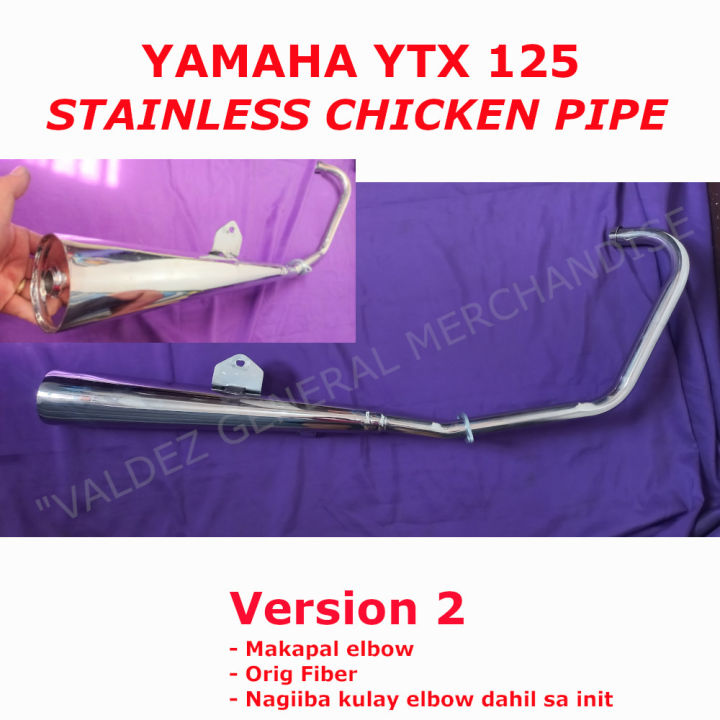 Yamaha YTX 125, Stainless Chicken Pipe NEW STYLE V2, Makapal Elbow ...