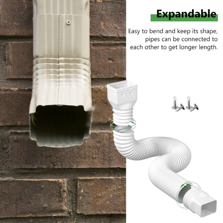 （AA all-powerful) Rain Gutter Downspout Extension Flexible Drain ...