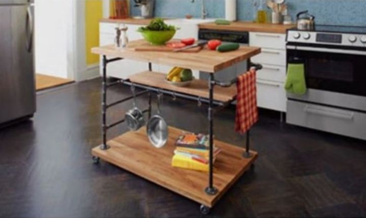 Multipurpose Creative Industrial Style Natural Solid Hard Wood Kitchen ...