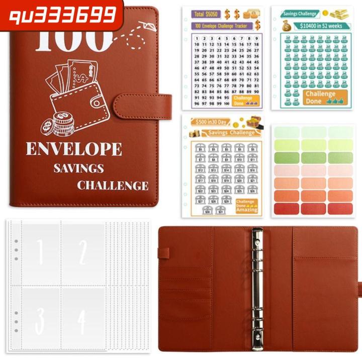 QU333699 With Cash Envelopes 100 Days Savings Challenge Reusable A5 ...
