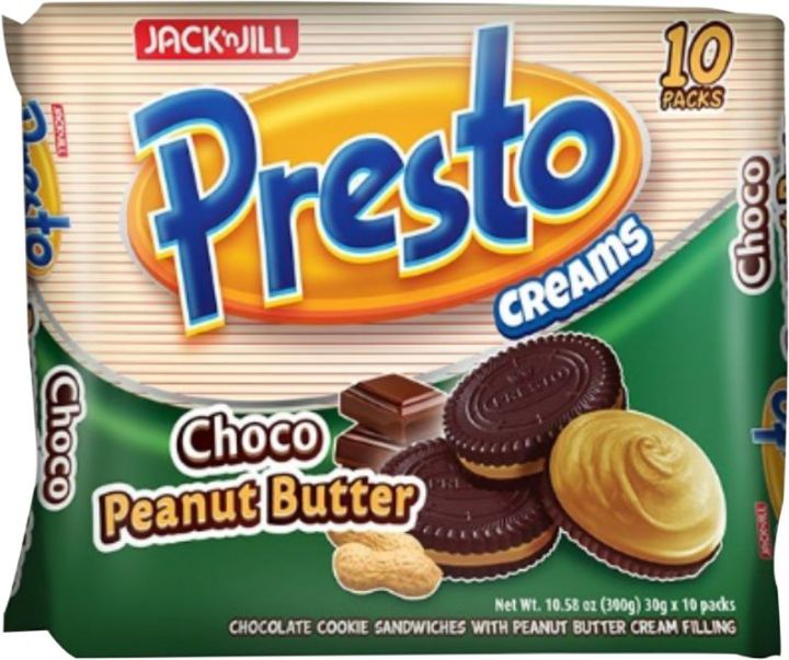Jack 'n Jill Presto Creams Choco Peanut Butter Chocolate Sandwich ...