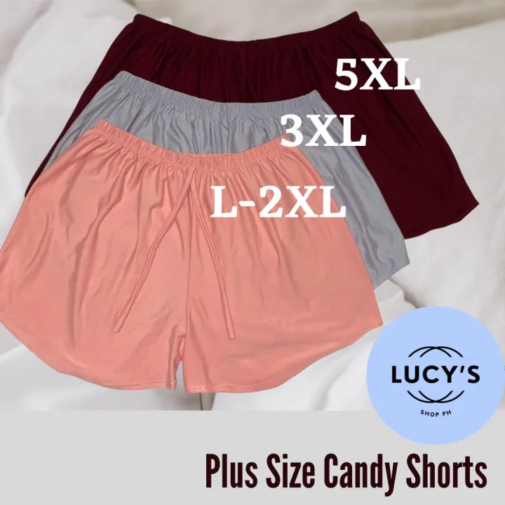 Lucy Plus Size Candy Shorts Cotton Spandex Fabric (2XL-5XL ...