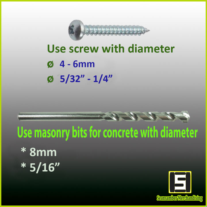 Tox No 8 With Screw 10X1 1/2 Inches in Length for Wall Plug Anchor 20 ...