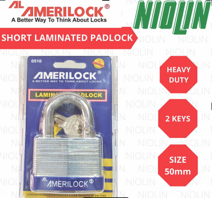 Amerilock Laminated Padlock Short Shackle 50mm | Lazada PH