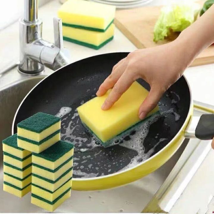 High-density dipped double-sided dishwashing sponge kitchen cleaning ...